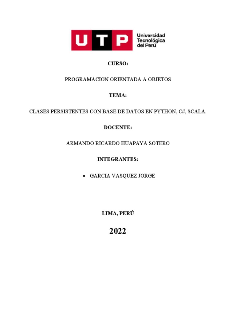 Tarea Academica 1 - Poo | PDF