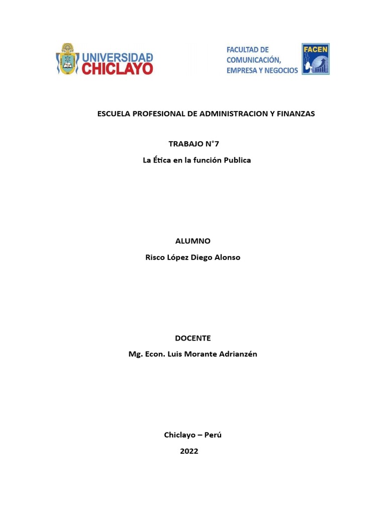 La ética En La Función Publica Pdf Estado Política República