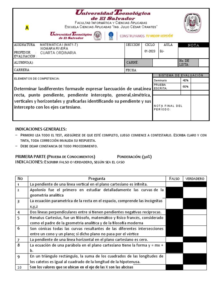EXAMEN CLAVE A2 (XR-M1-G3) 4ta EVA | PDF