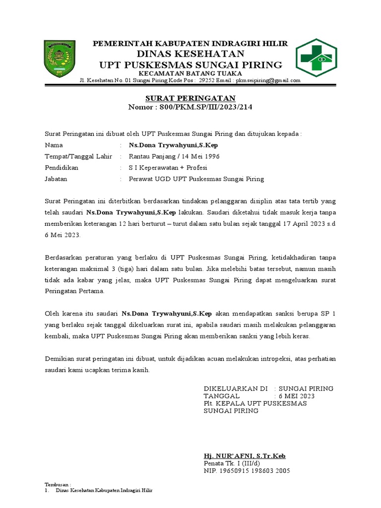 Surat Peringatan | PDF