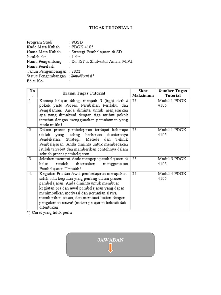 Sesi 3 Tugas Tutorial 1 | PDF
