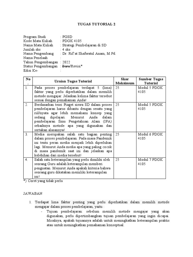 Metode Pembelajaran Efektif di SD | PDF | Bisnis