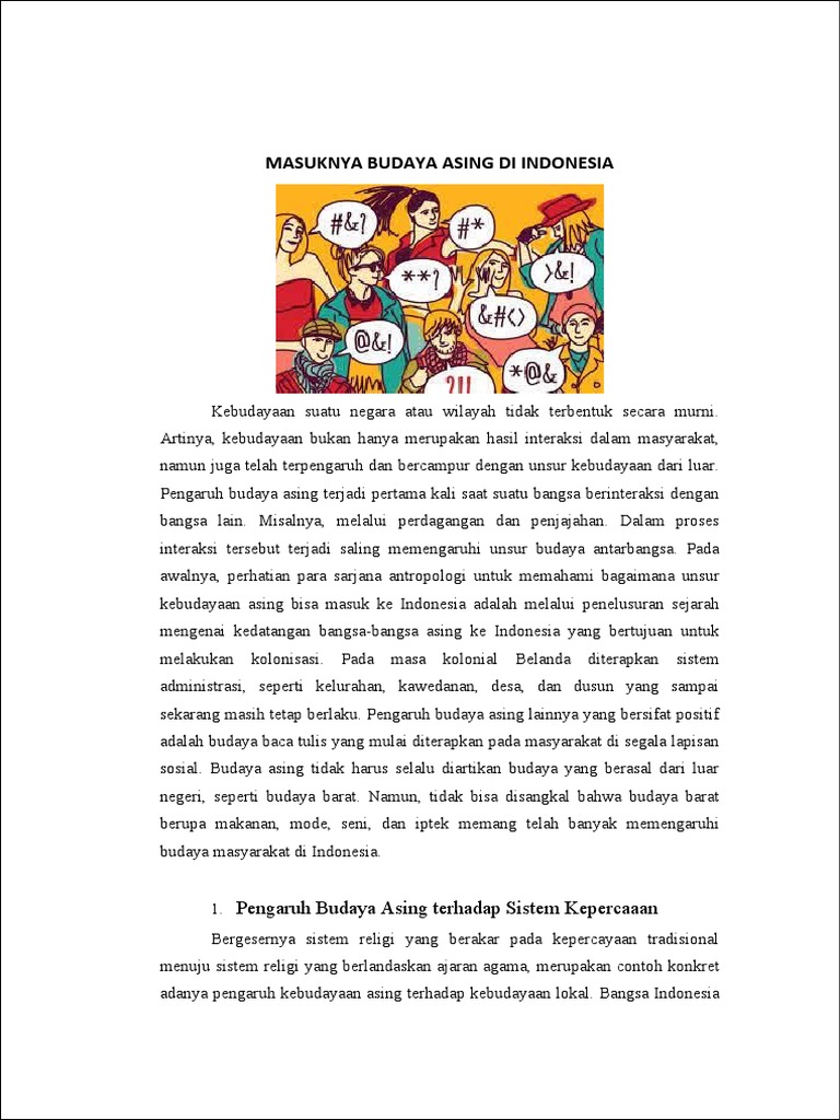 Pengaruh Budaya Asing Docx | PDF