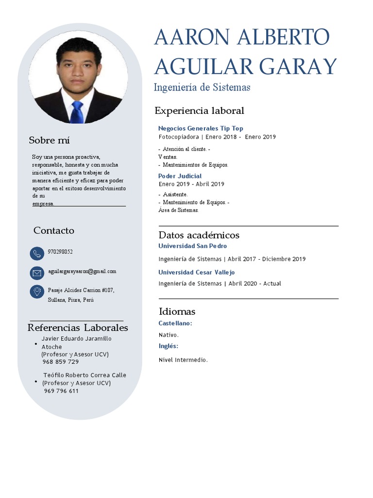 CV-Aaron Alberto Aguilar Garay | Descargar gratis PDF | Ciencias de la ...