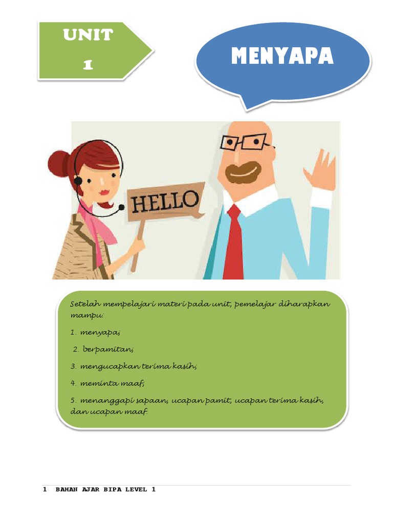 BIPA Level 1: Menyapa dan Berkenalan | PDF