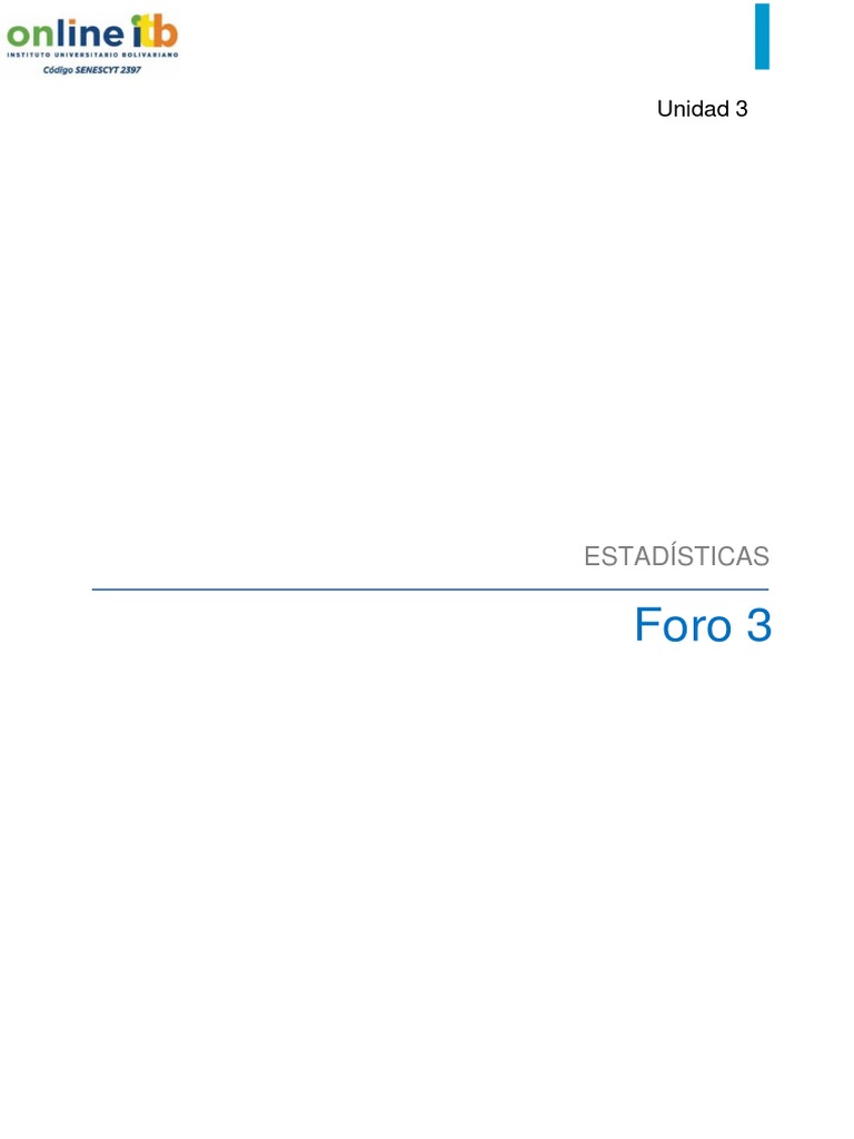 Foro 3 | PDF | Muestreo (Estadísticas) | Media
