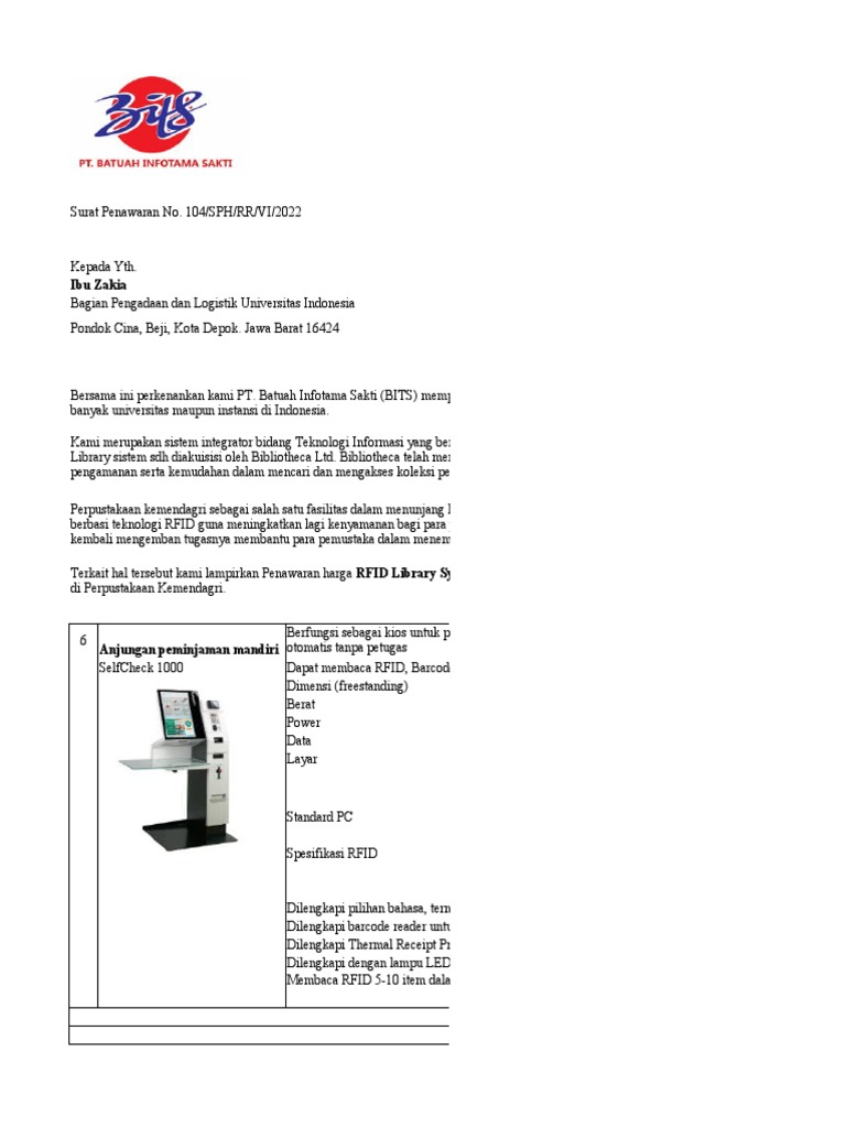 Spesifikasi SelfCheck | PDF