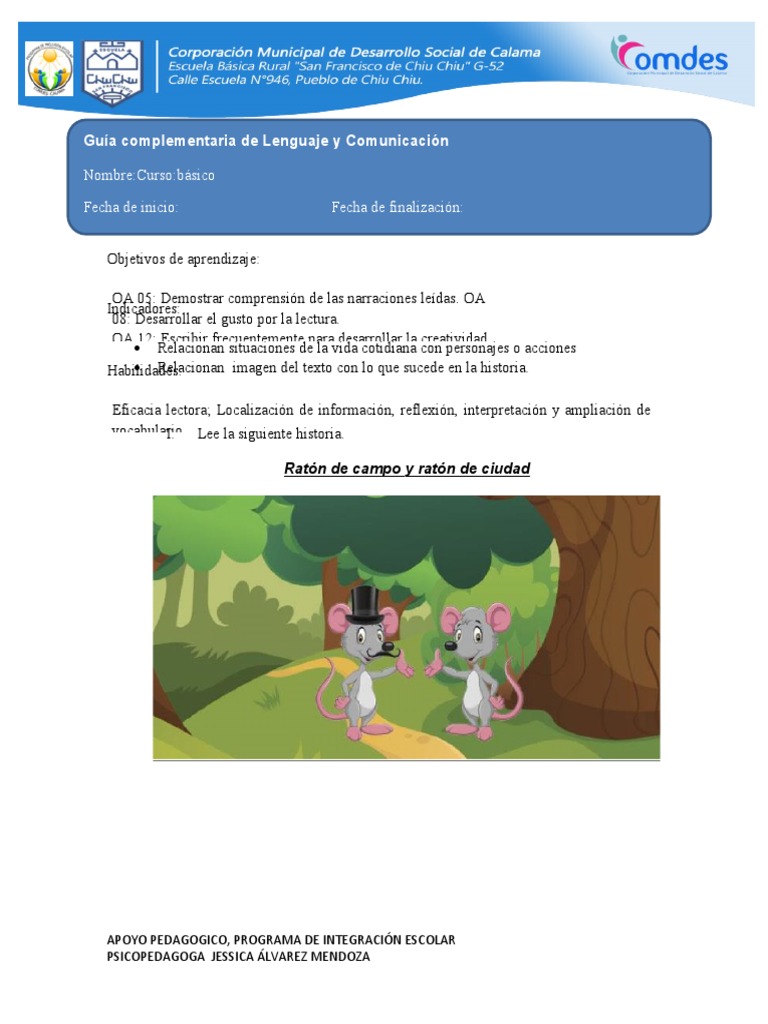 Guia Comprensión Lectora. | PDF