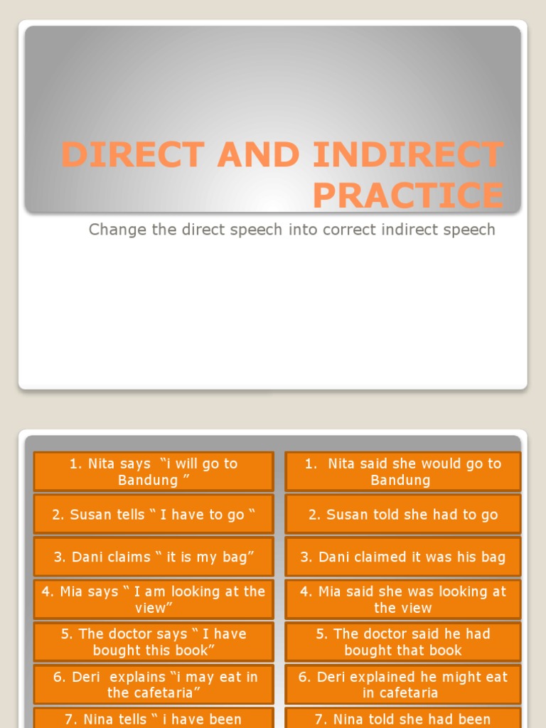 Direct and Indirect Practice | PDF