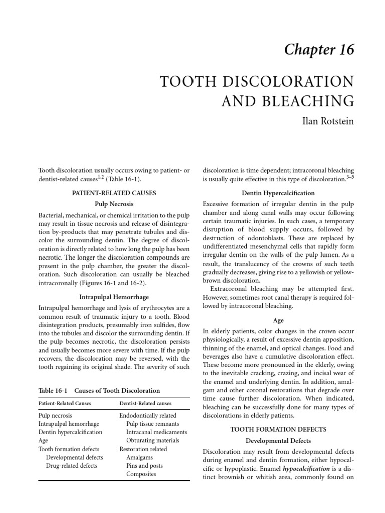 TOOTH DISCOLORATION. 6pdf | PDF | Science & Mathematics