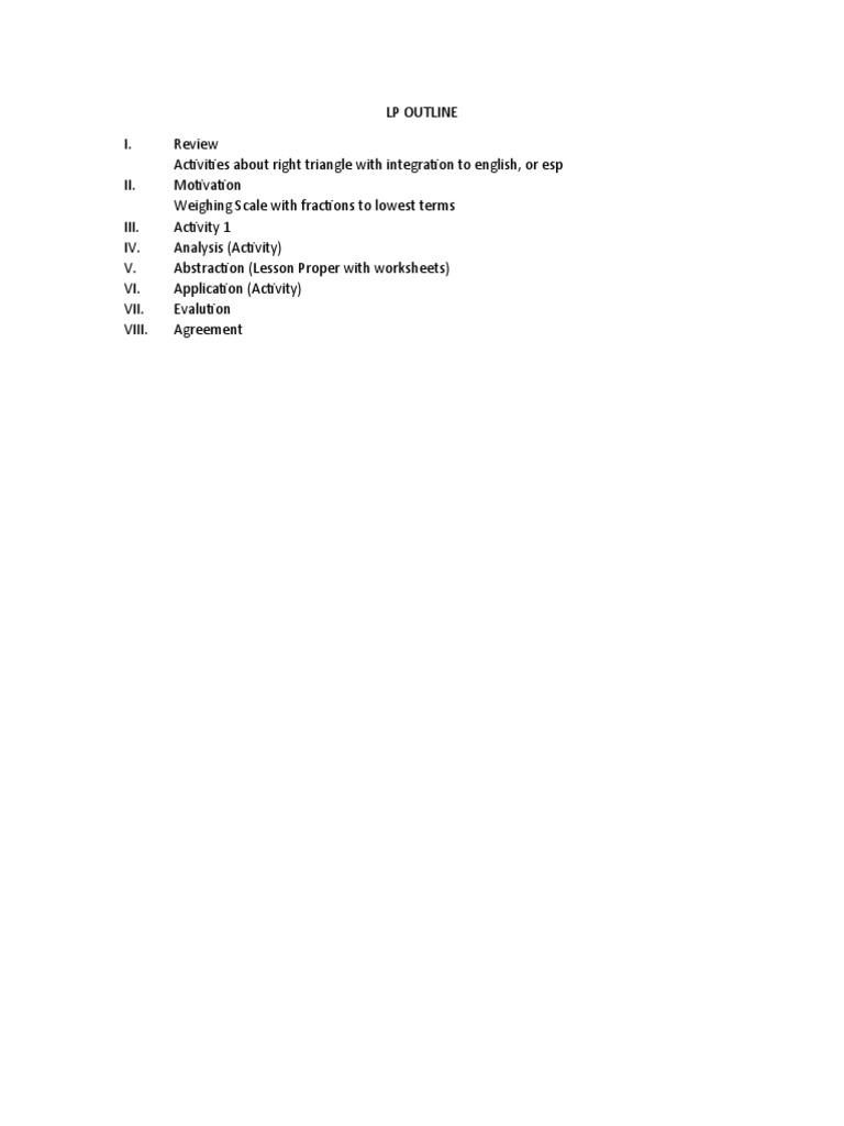 LP Outline | PDF