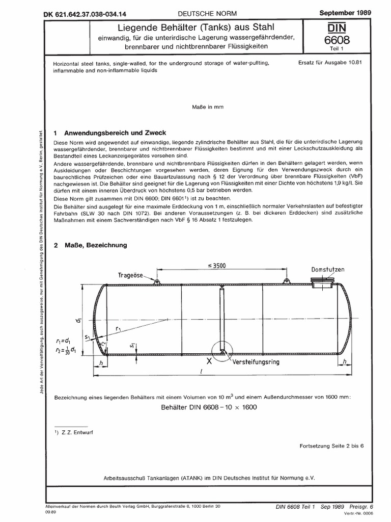 DIN 6608-1 1989-09 | PDF