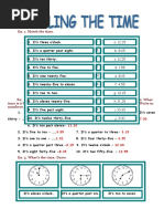 Telling The Time Exercises | PDF