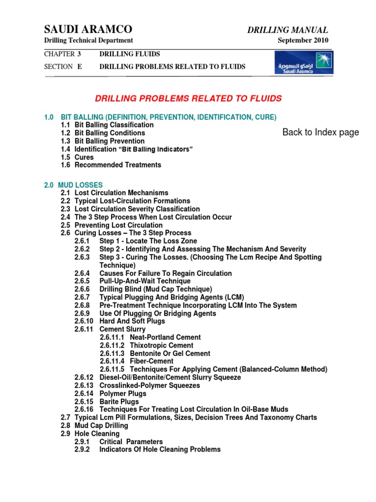 Chapter 3-E Drilling Problems Related To Fluids | PDF | Casing ...