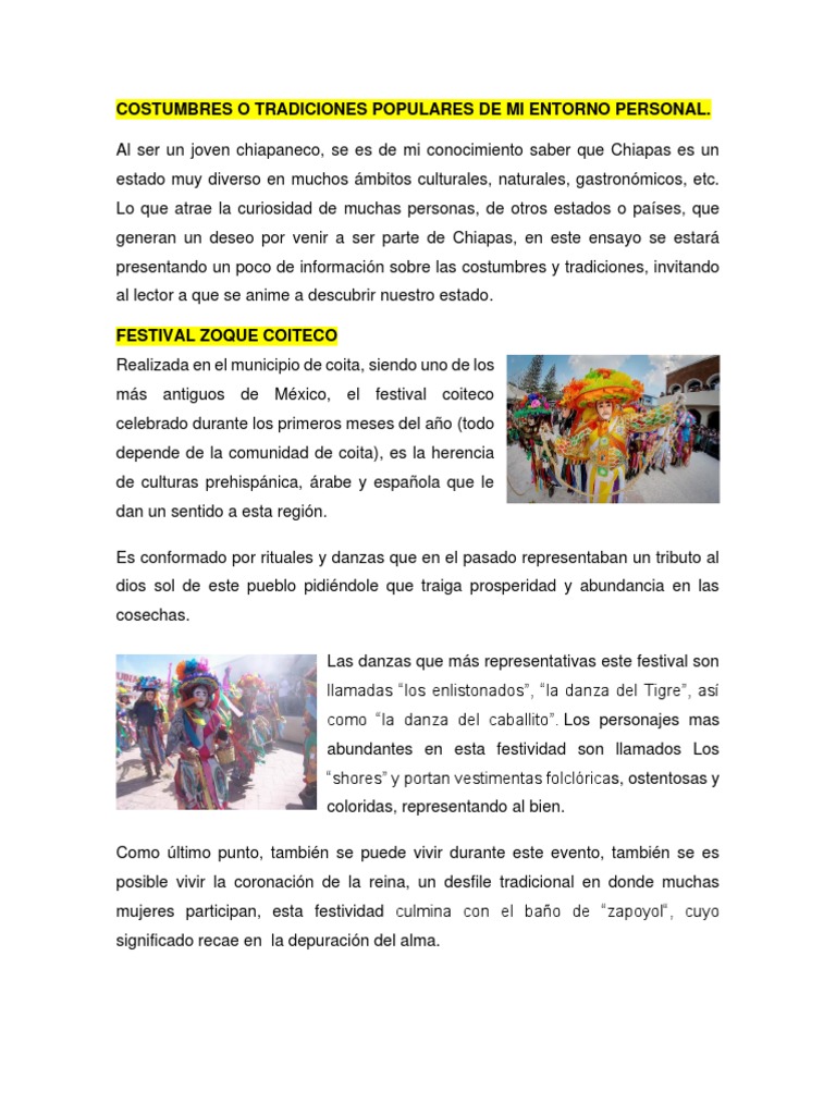 Costumbres y Tradiciones Chiapanecas | PDF | Navidad