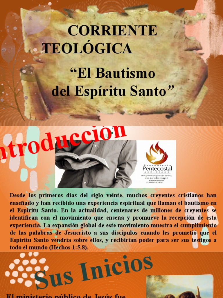 EXPO Corriente Teologica El Bautismo Del Espiritu Santo | PDF | espíritu Santo | Bautismo