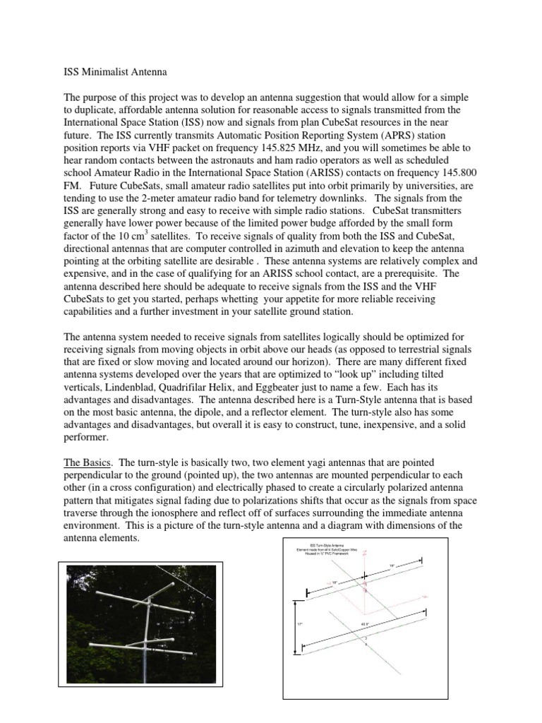 ISS Minimalist Antenna | PDF | Antenna (Radio) | Coaxial Cable