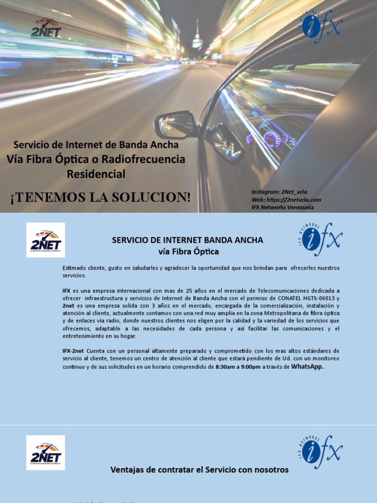 Propuesta Comercial Fibra Residencial Fibra | PDF | Informática | Tecnología