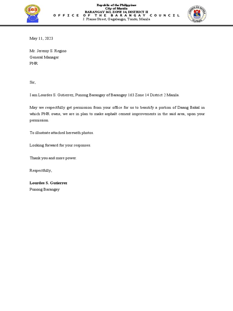 PNR Permission Letter | PDF