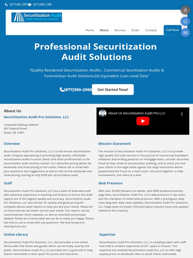 Securitization Audit Services Overview | PDF