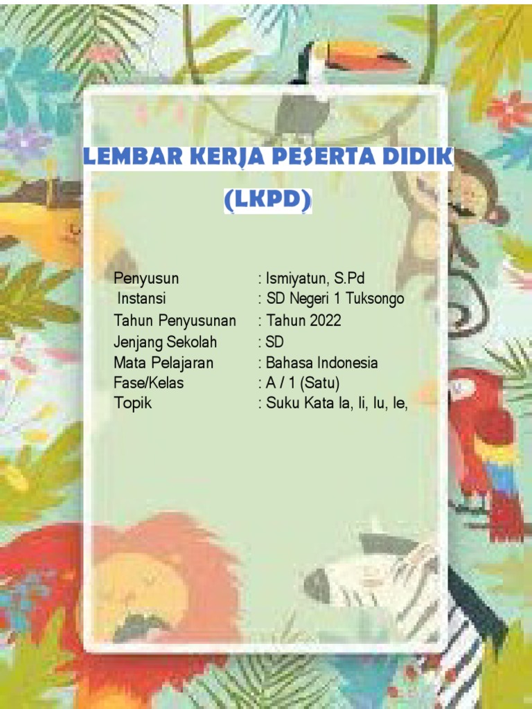 LKPD Kelas 1 KM - Ismiyatun | PDF | Karier & Perkembangan | Seni & Disiplin Bahasa