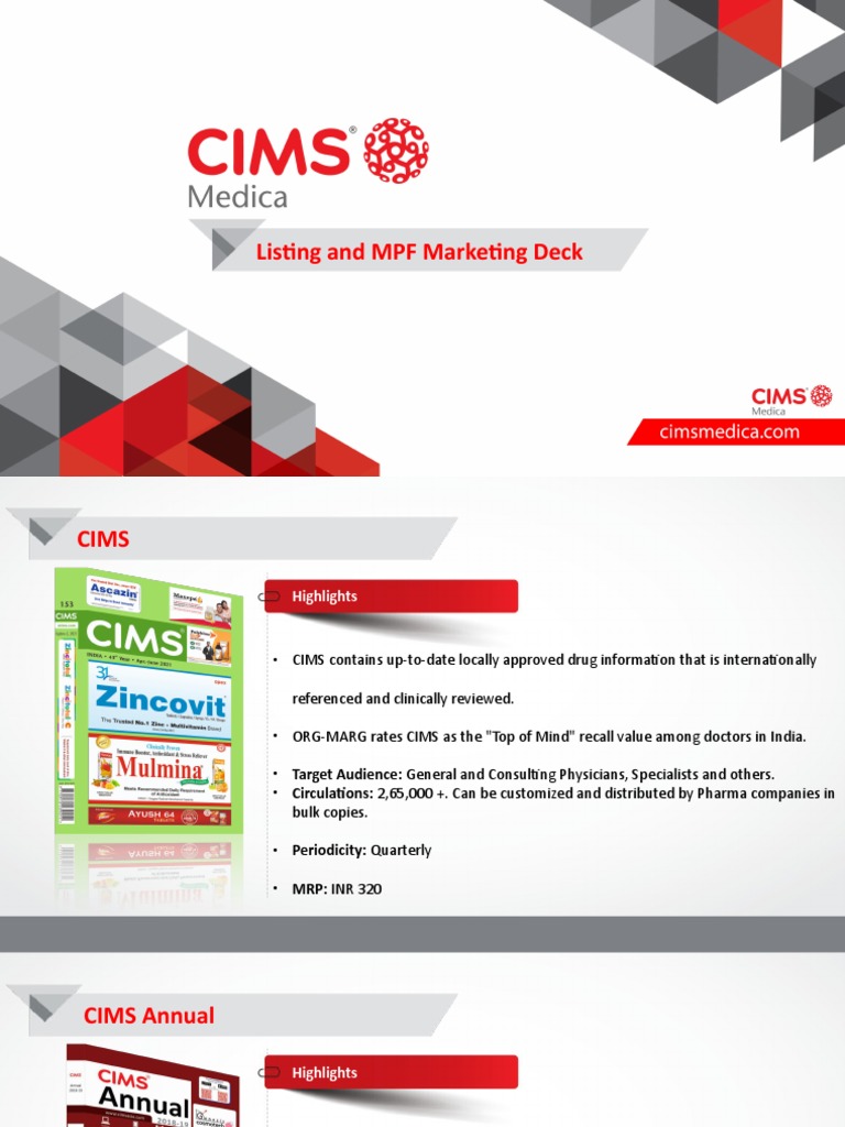01 Cims - Listing & MPF | PDF | Advertising | Cardiology