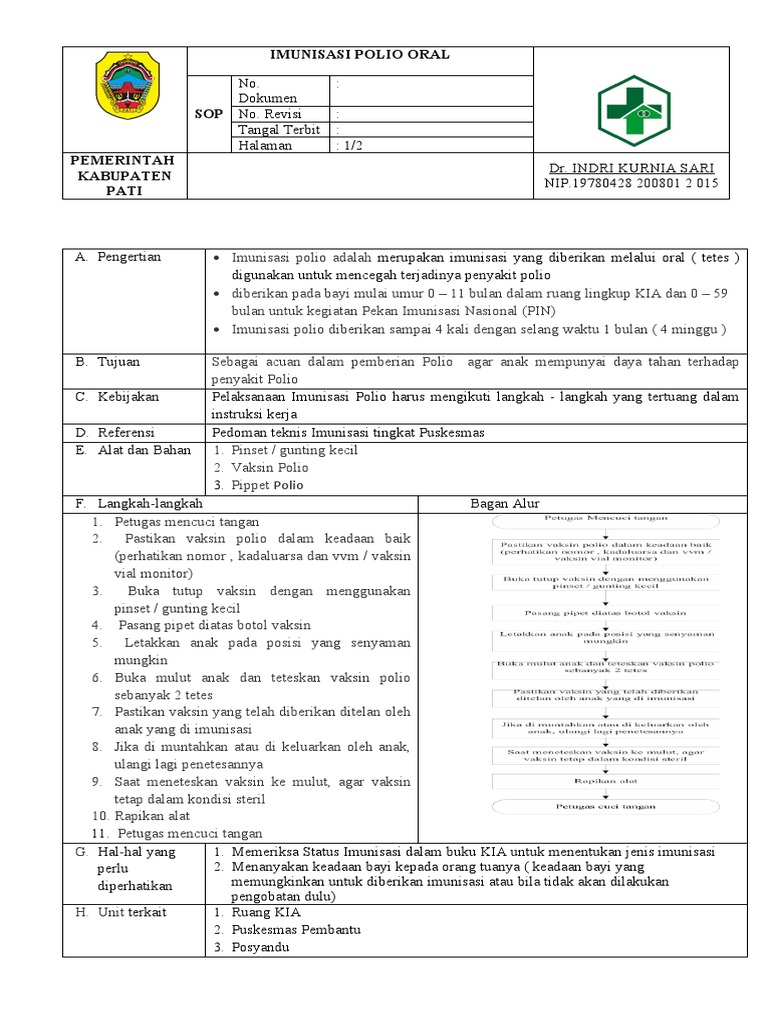 SPO IMUNISASI POLIO | PDF