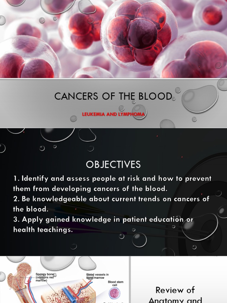 Wk17 Cancers of The Blood | PDF | Leukemia | Hematopoietic Stem Cell ...