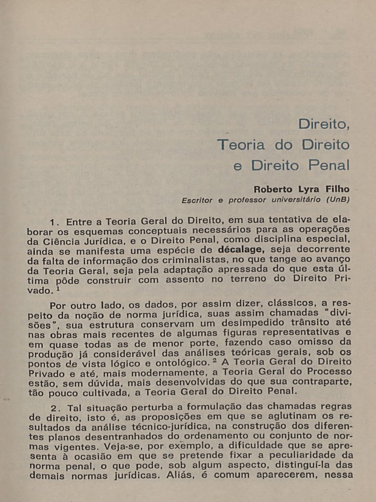 Roberto Lyra - Teoria Do Dto | PDF | Direito Penal | Justiça criminal