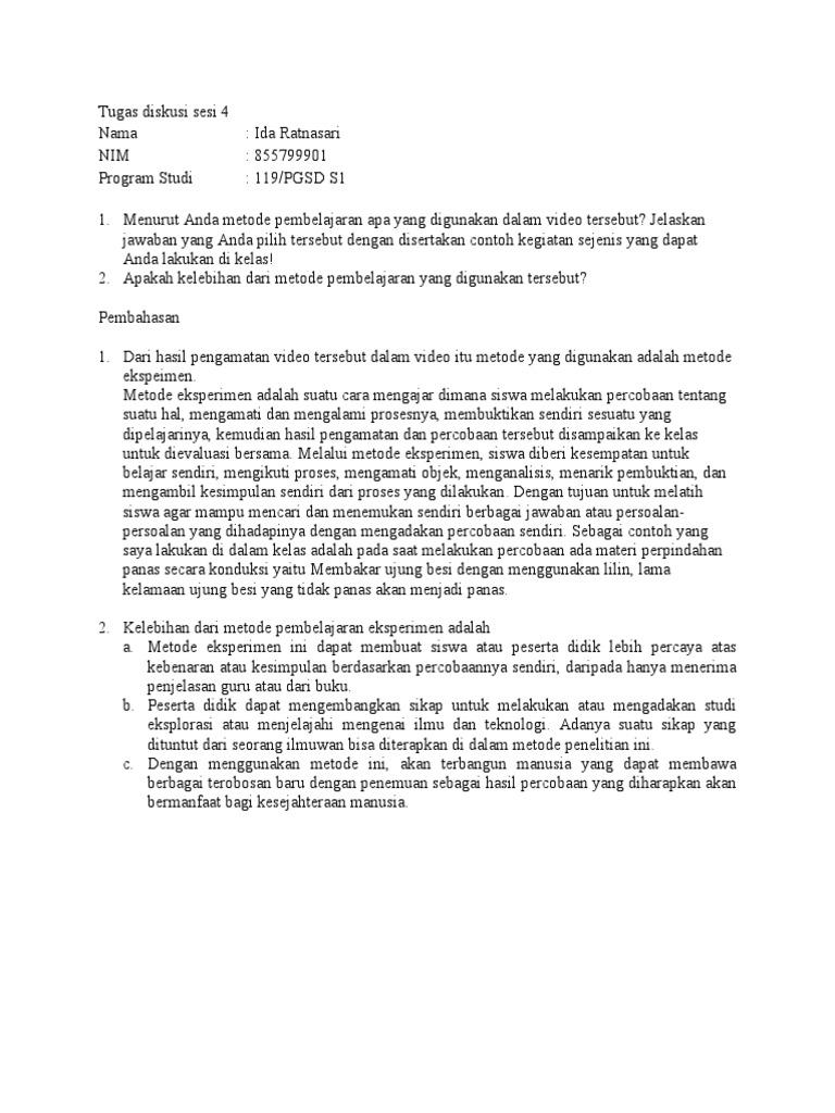 Tugas Diskusi Sesi 4 | PDF