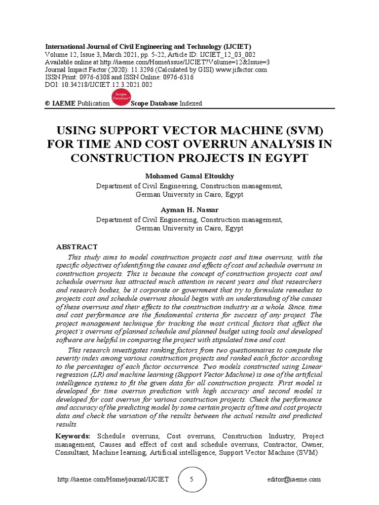 Using Support Vector Machine SVM For Tim | PDF | Support Vector Machine | Applied Mathematics