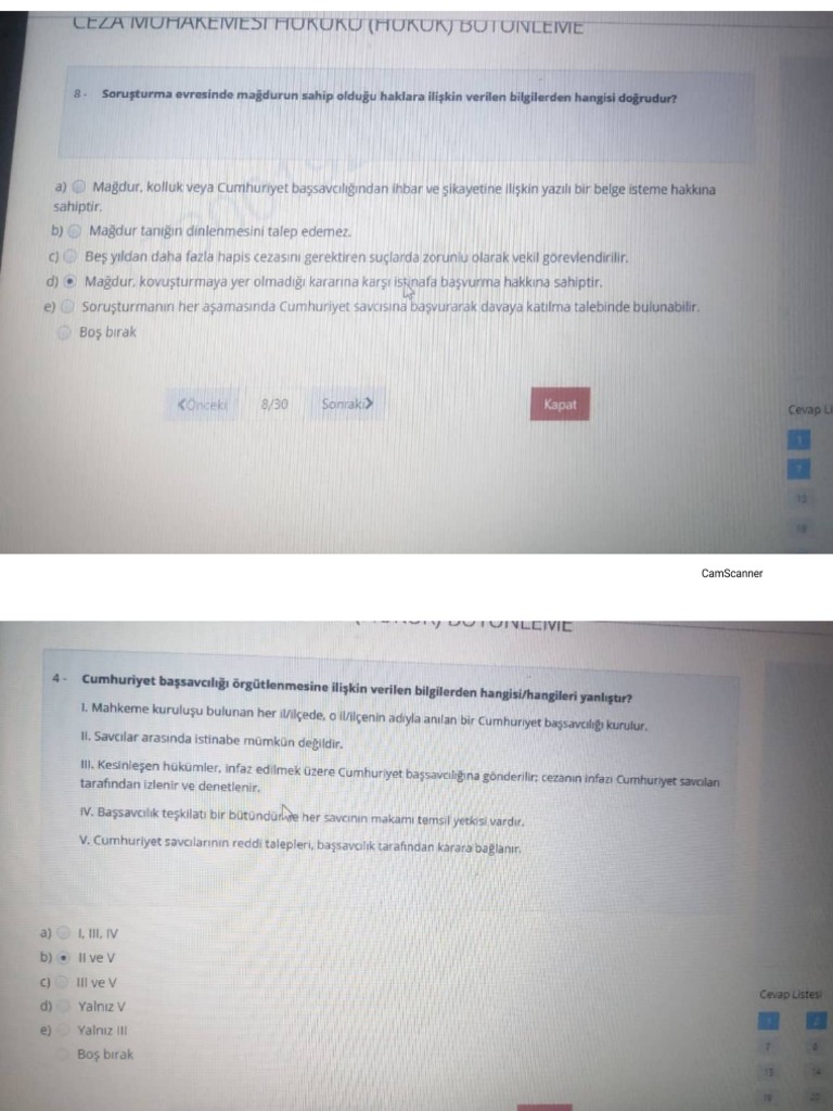 CMK Final Soruları 2 | PDF