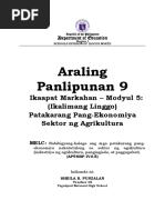 Ap9 Q4 W5 Module 5 Mga Patakaran at Programa Upang Mapaunlad Ang Sektor NG Agrikultura | PDF
