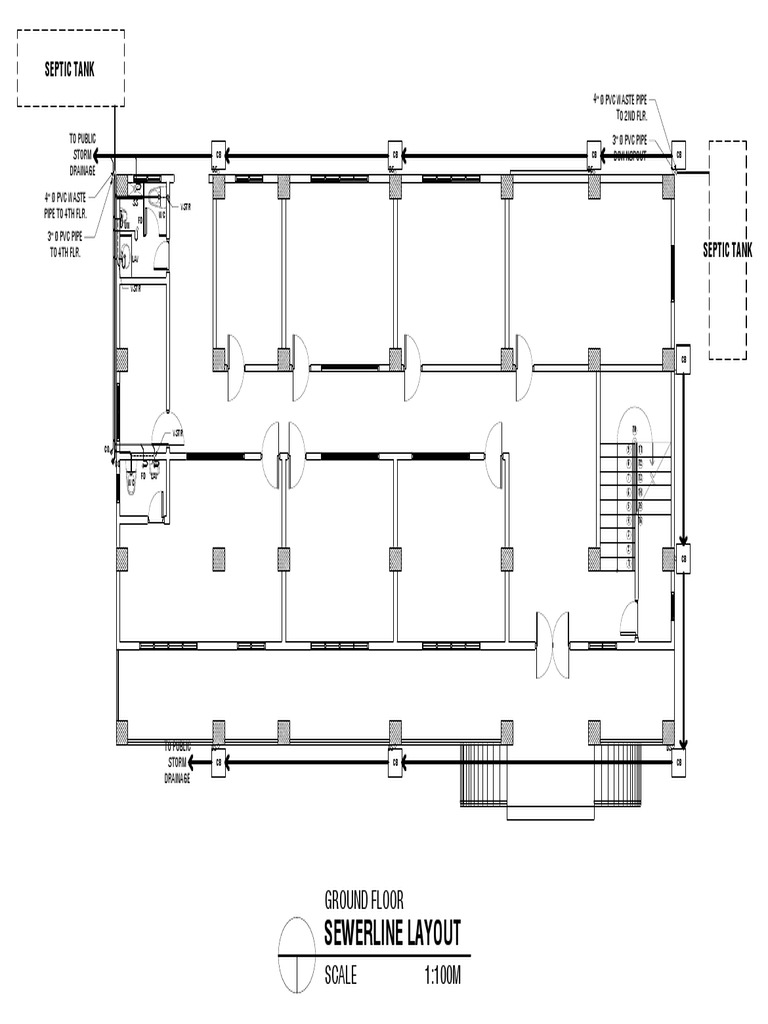 Sewerline Layout: Septic Tank | PDF