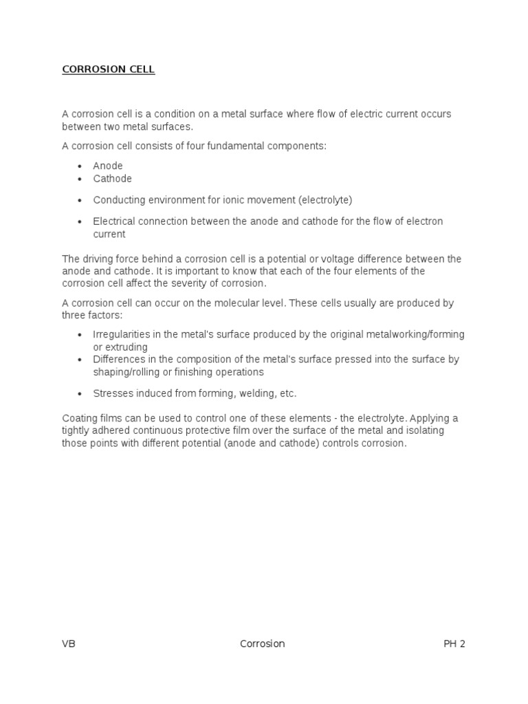 Types of Corrosion | Download Free PDF | Corrosion | Anode