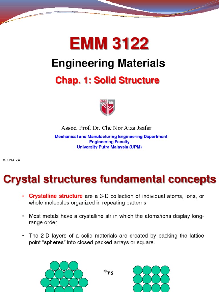 S-EMM 3122-Solid Structure-A-2020 | PDF | Crystal Structure | Crystal