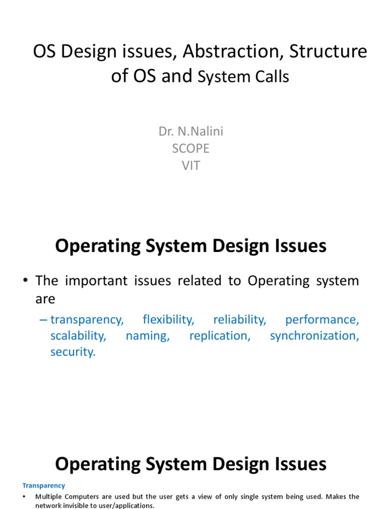 OS-Design-Structure-Abstraction-System-call | PDF | Kernel (Operating ...