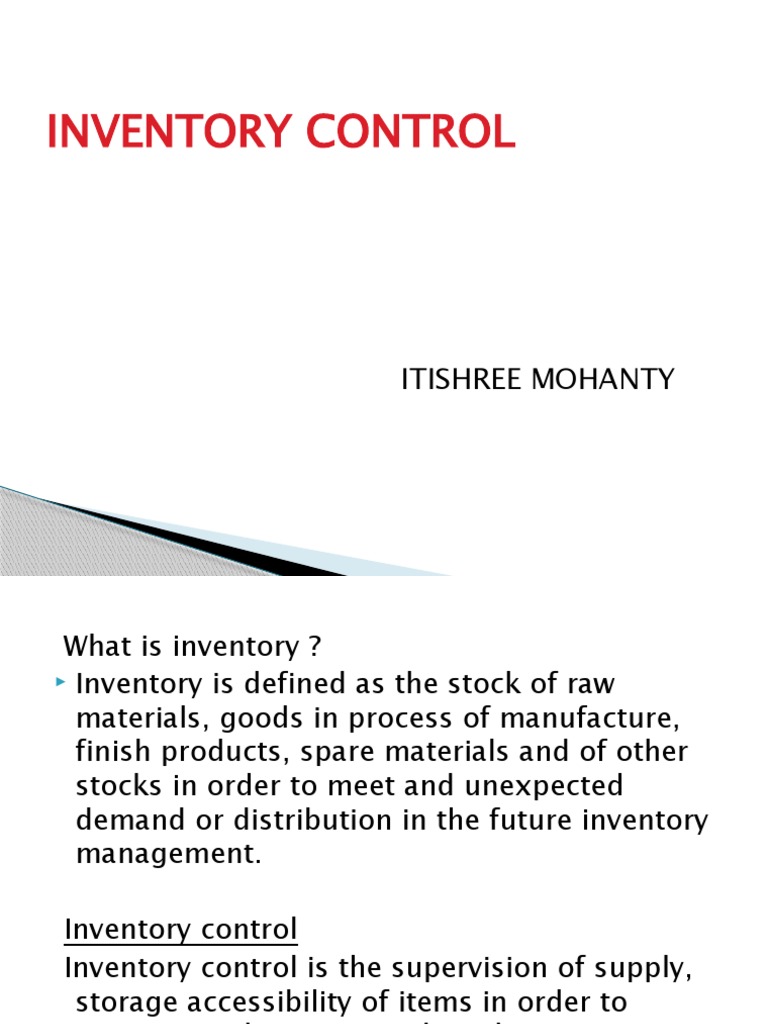 Inventory Control | PDF