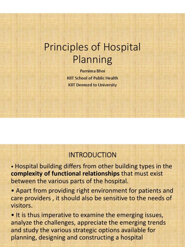 Unit - 1 Hospital Planning | PDF | Hospital | Health Care