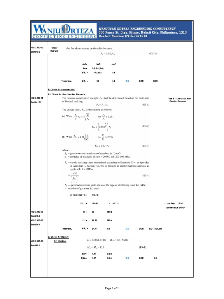 Access Stairs (AISC Steel Design-CHS)-2 | PDF