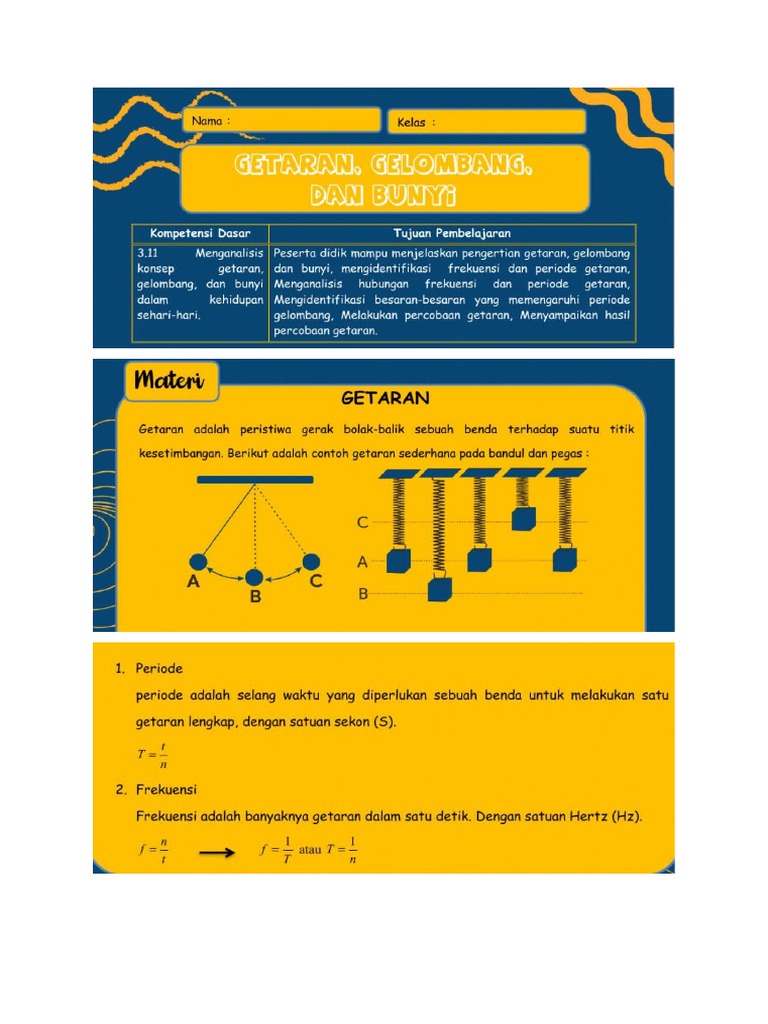 Lkpd Dan Materi Getaran Dan Gelombang | PDF