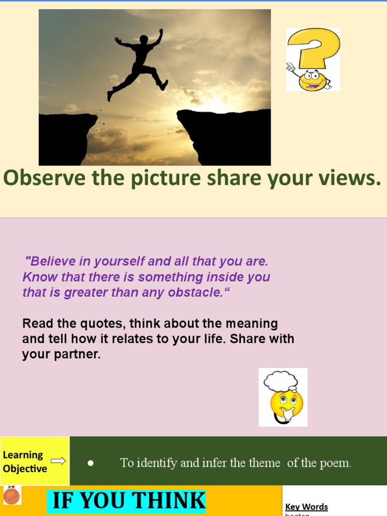 IF YOU THINK POEM | PDF