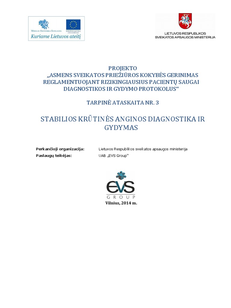 1.5. Stabilios Kr+tin+s Anginos Diagnostika Ir Gydymas | PDF