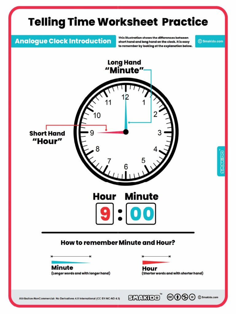 SMK084 - Lets Tell Time - Half Hour Interval - Questions (C1) | PDF