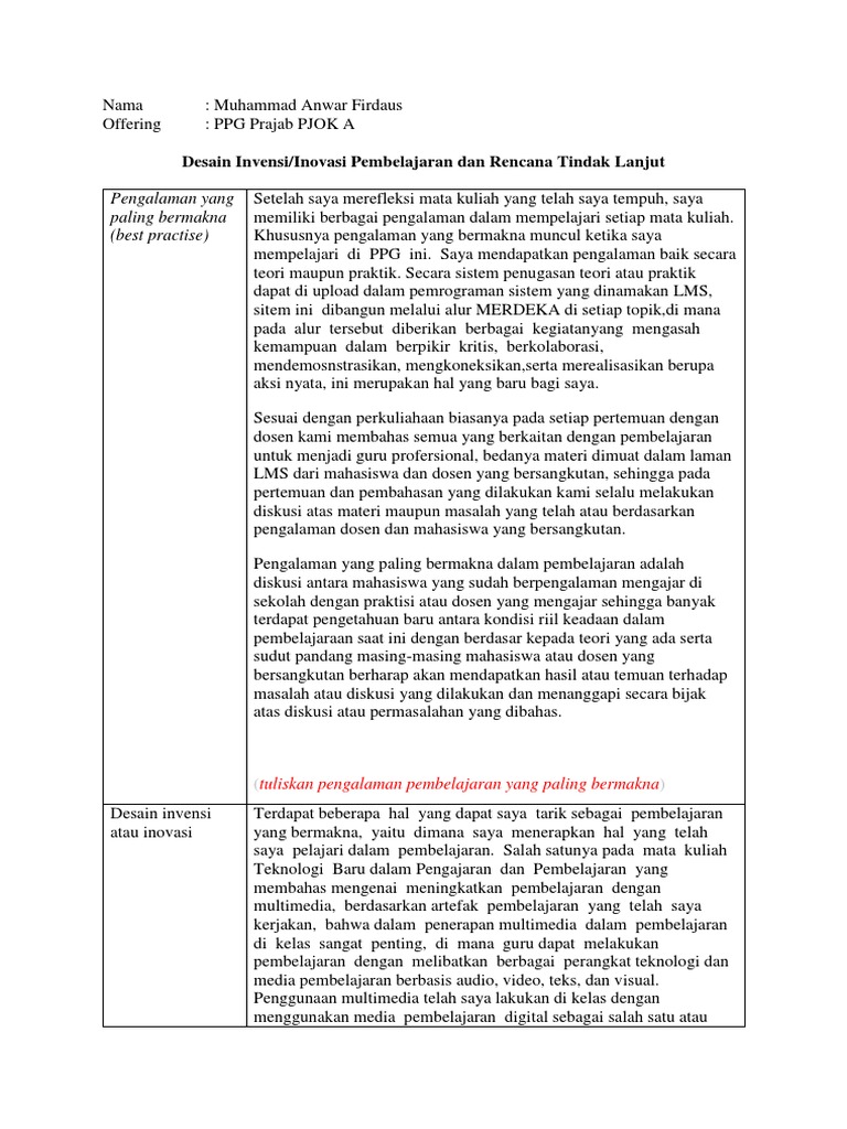 Inovasi Pembelajaran PJOK | PDF