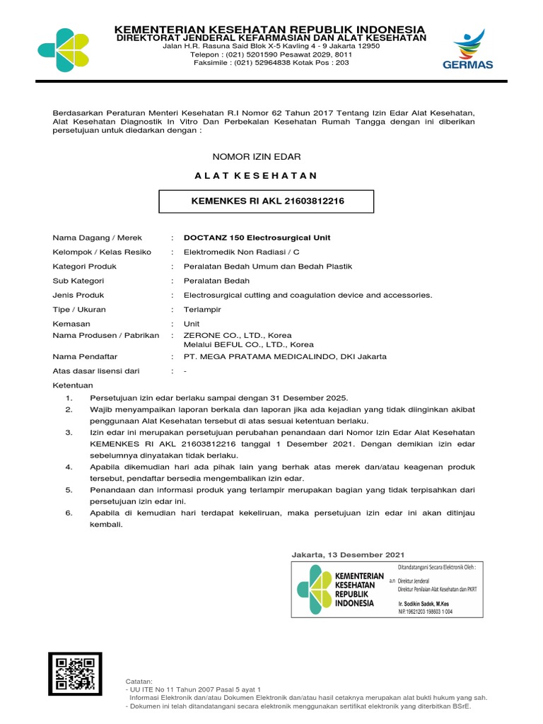 AKL TP BEFUL DOCTANZ 150 Electrosurgical Unit | PDF