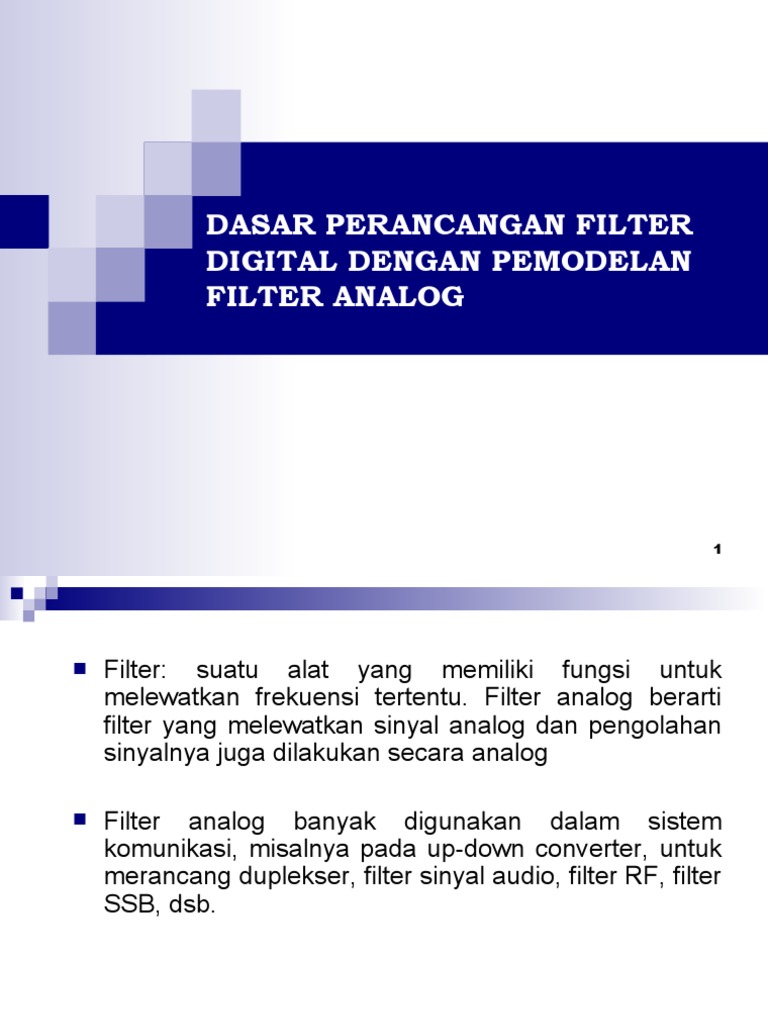 4 Filter Analog | PDF