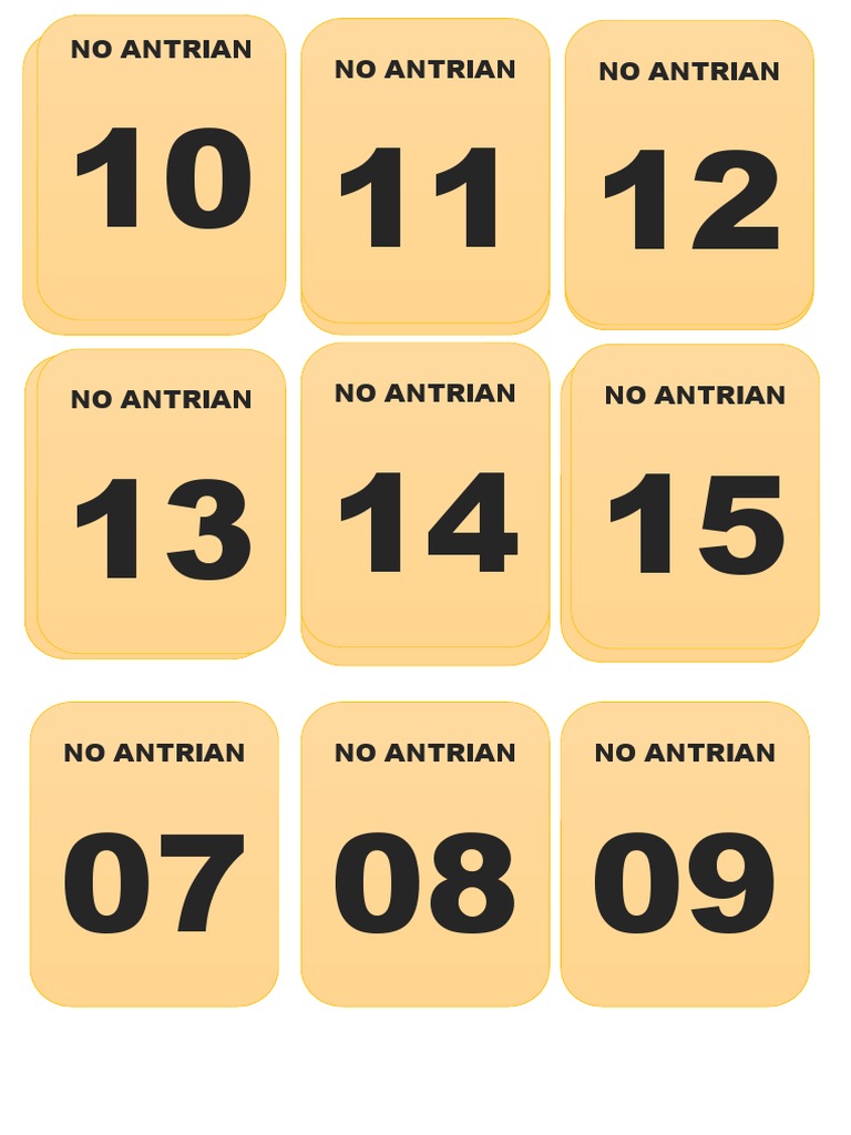 Comprehensive NO ANTRIAN List | PDF