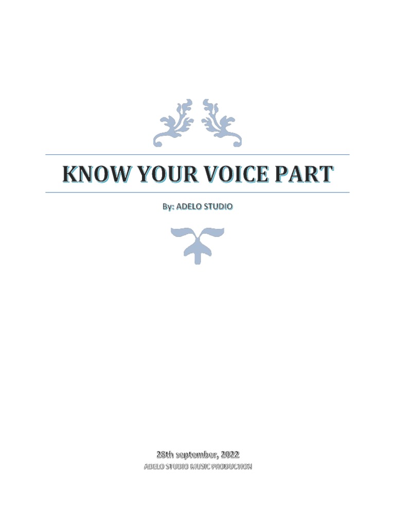 Know Your Voice Part Guide | PDF