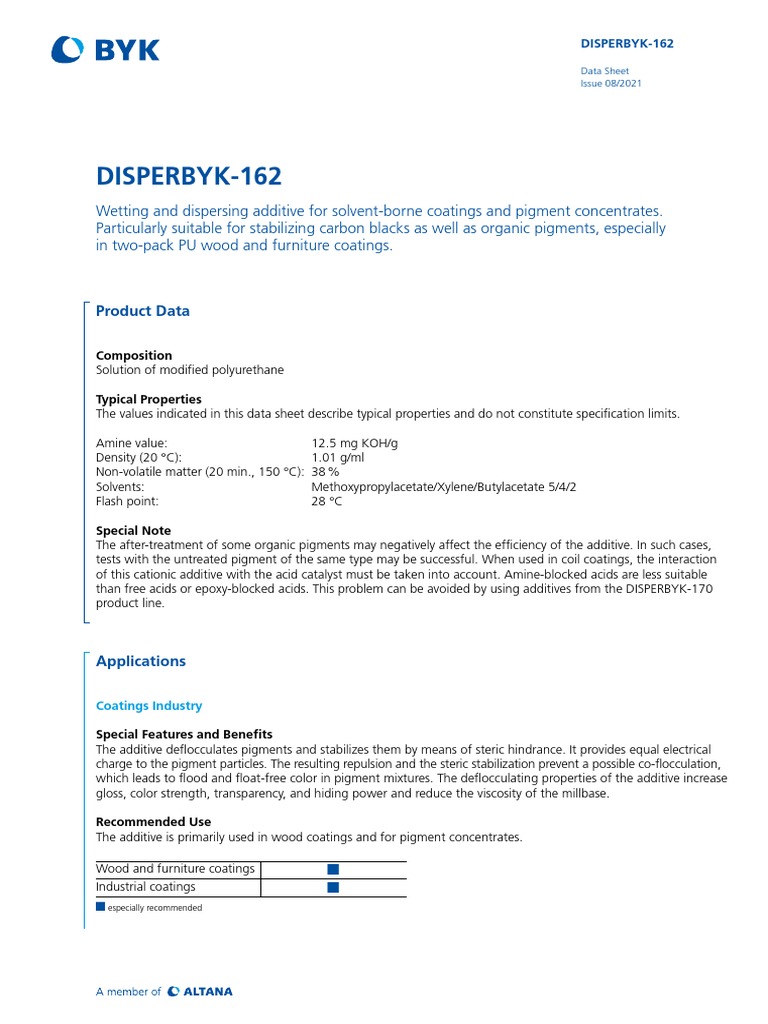 Disperbyk-162 en | PDF | Acid | Implied Warranty